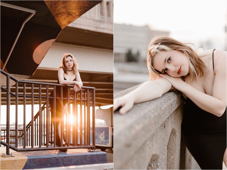 Old City Knoxville Senior Photos with Total Grunge Aesthetics