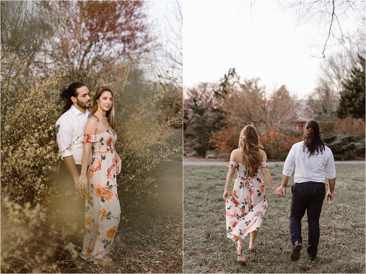 Fashionable Spring Engagement Session at UT Gardens Knoxville