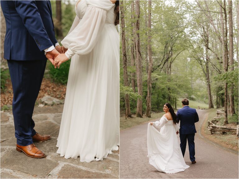 Spring Dusty Blue Wedding in Townsend, Tennessee